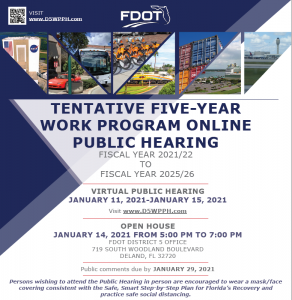 FDOT Tentative Five-Year Work Program Virtual Public Hearing MetroPlan ...